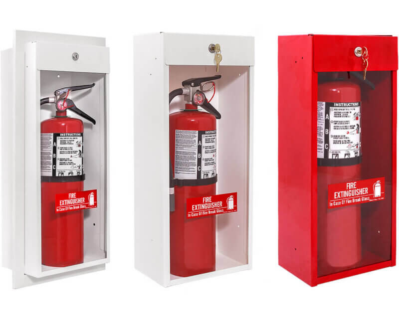 Semi-Recessed Fire Extinguisher Cabinets - Safety One